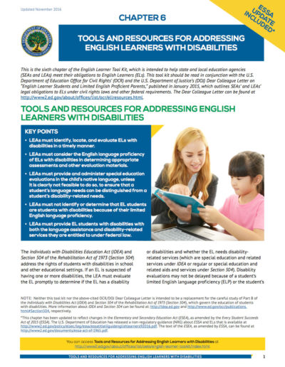 Supporting Emergent Bilinguals with Individualized Education Plans ...
